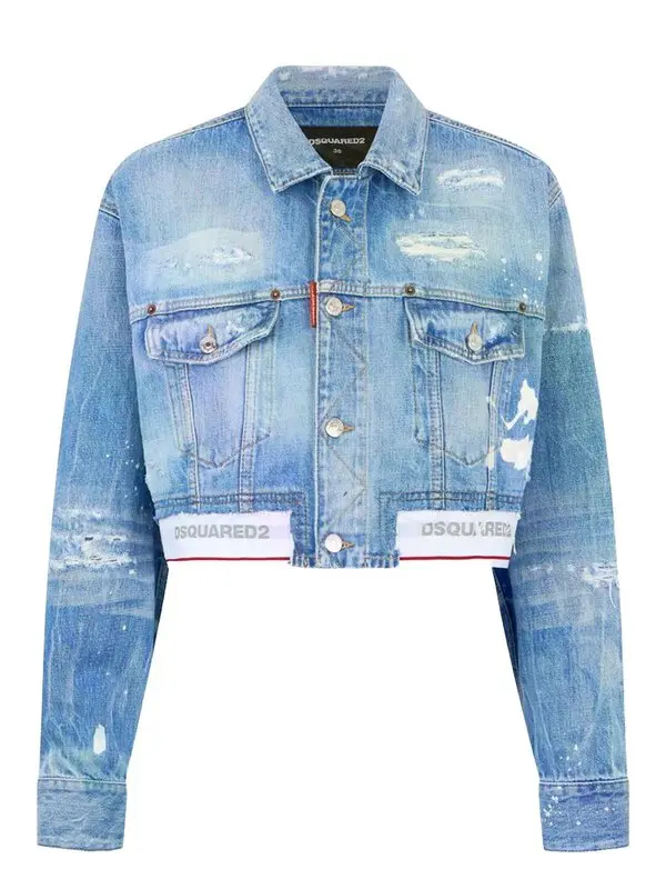 Dsquared2 Light Wash Denim Jacket - Blue