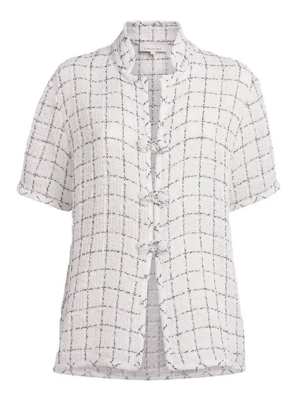 LIBEROWE Cotton-blend Tweed Hetty Shirt - White