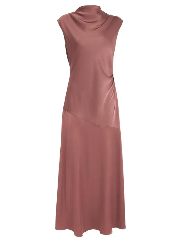 ME+EM Crepe Bias-cut Maxi Dress - Brown