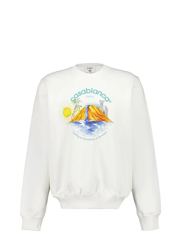 Casablanca Oasis Printed Sweatshirt - White