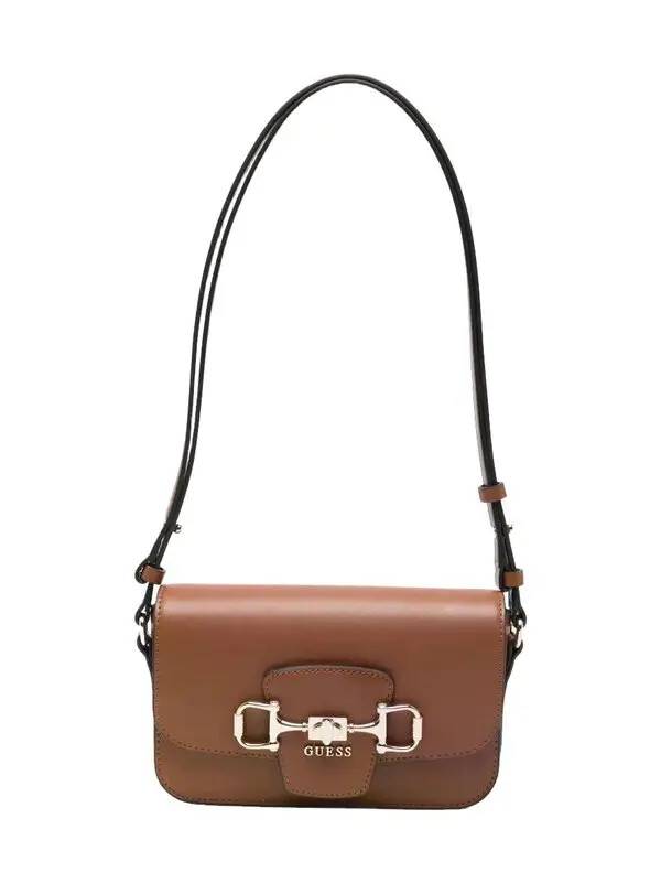 Guess Janie Metal Detail Shoulder Bag - Brown