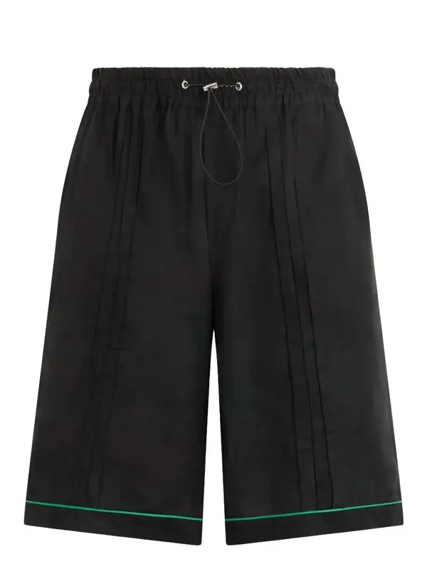 Philipp Plein Drawstring Pleated Shorts - Black