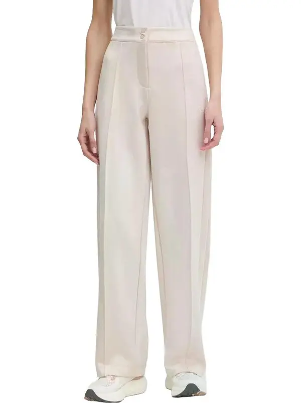 Guess Embroidered Straight Trousers - Neutrals
