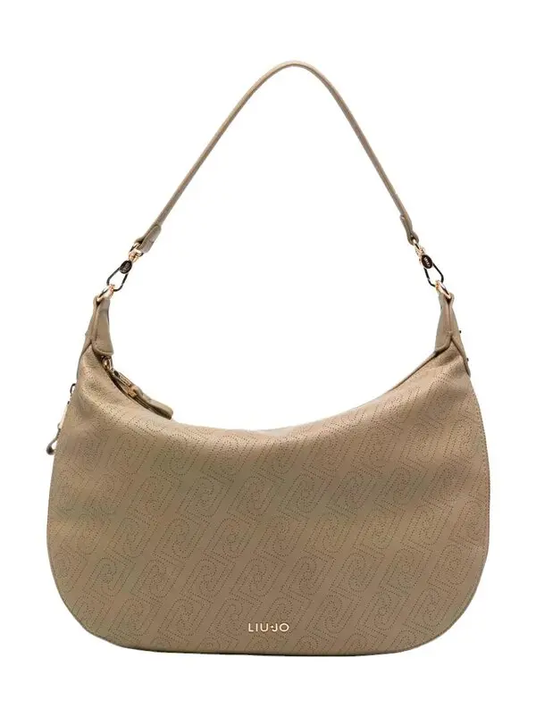 Liu Jo Perforated-logo Shoulder Bag - Neutrals