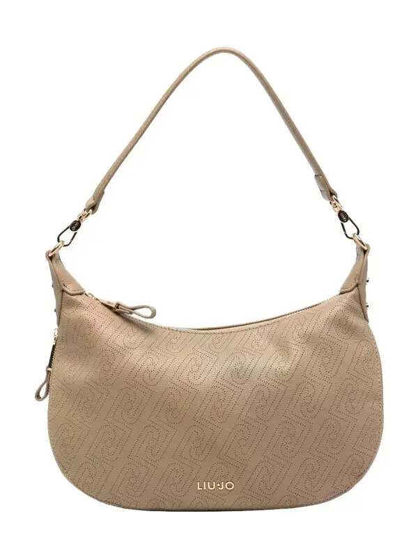 Liu Jo Perforated-logo Shoulder Bag - Neutrals