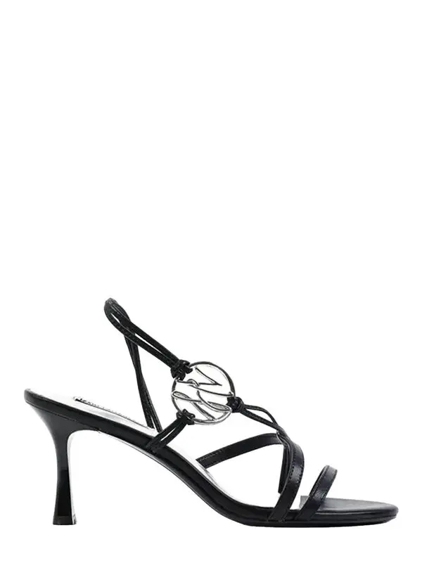 Karl Lagerfeld Logo-charm Heeled Sandals - Black