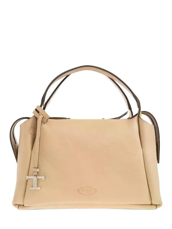 TOD'S Calf Leather Tote Bag - Neutrals