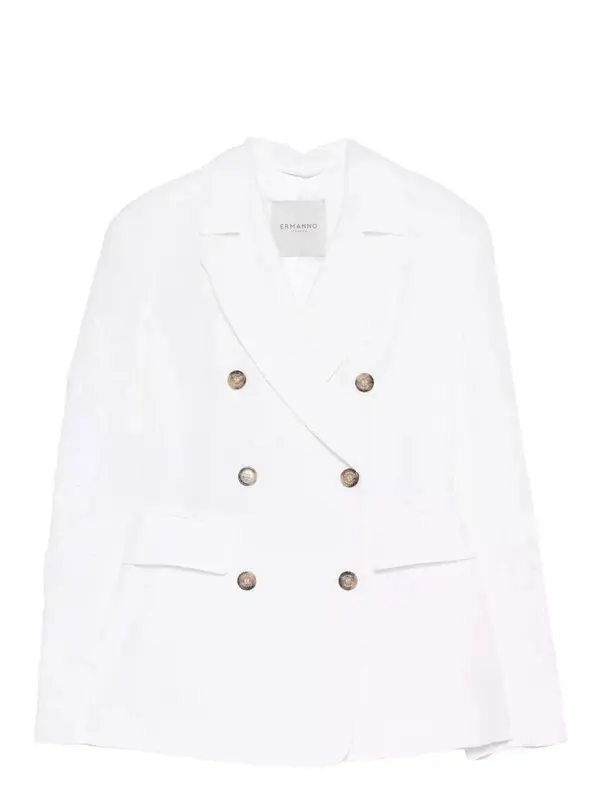 ERMANNO FIRENZE Double-breasted Blazer - White