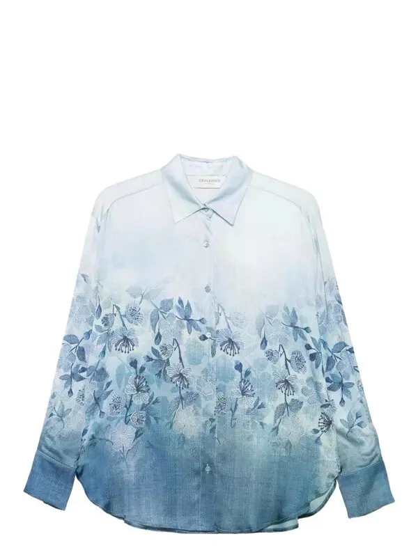 ERMANNO FIRENZE Floral Print Shirt - Blue