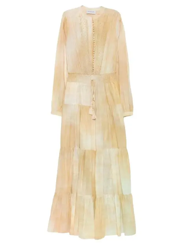 ERMANNO FIRENZE Tiered Maxi Dress - Neutrals
