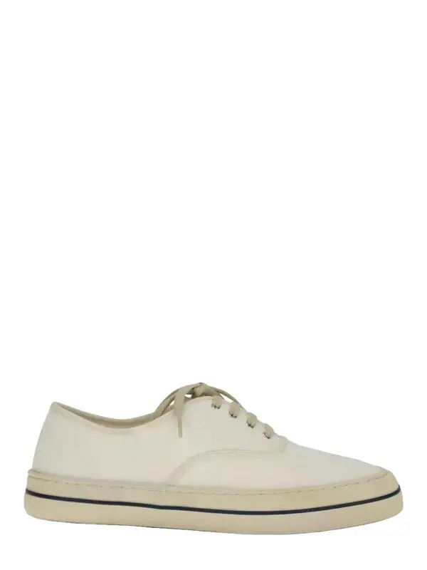 Loro Piana Nantucket Walk Lace-up Canvas Sneakers - Neutrals