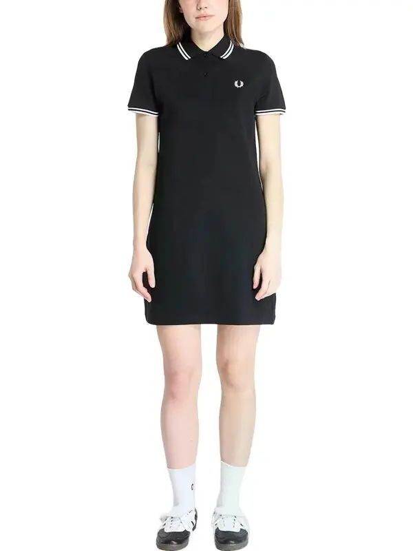 Fred Perry Polo-collar Mini Dress - Black