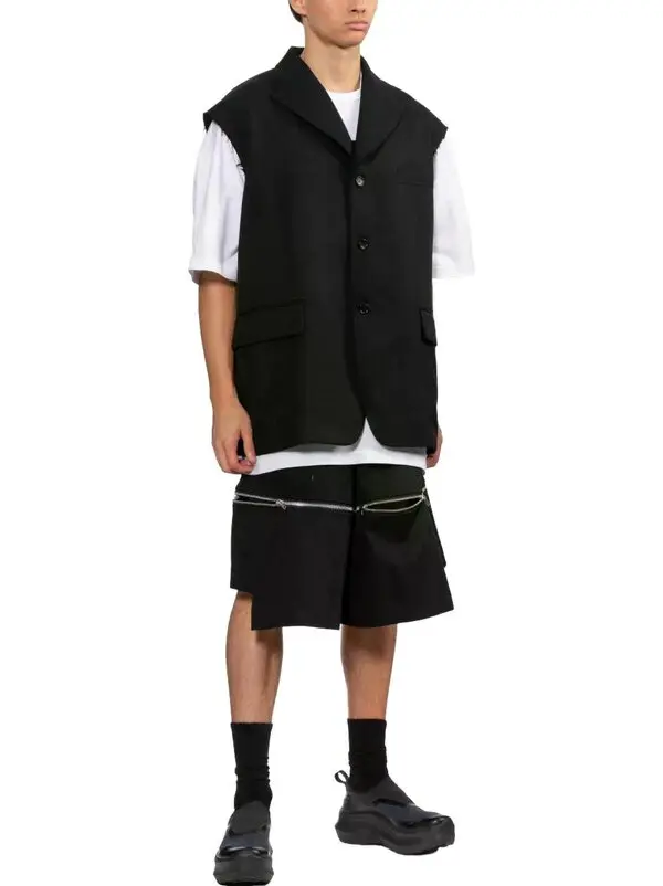 BLACK COMME DES GARÇONS Wool Waistcoat - Black