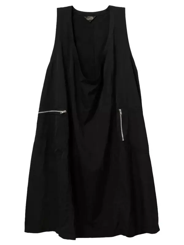 BLACK COMME DES GARÇONS Paneled Midi Dress - Black