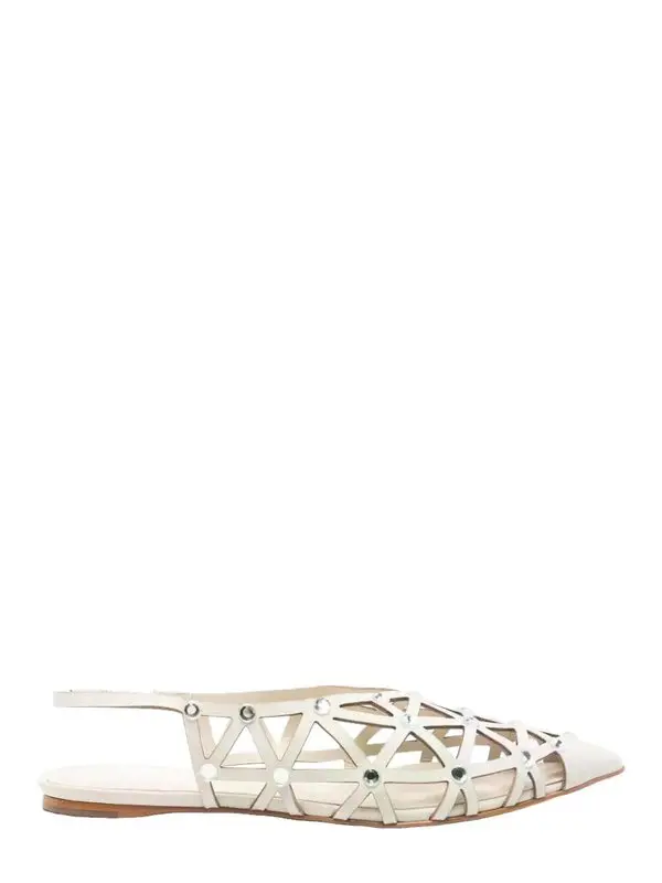 ANDREA CARRANO Embellished Ballet Flats - Neutrals