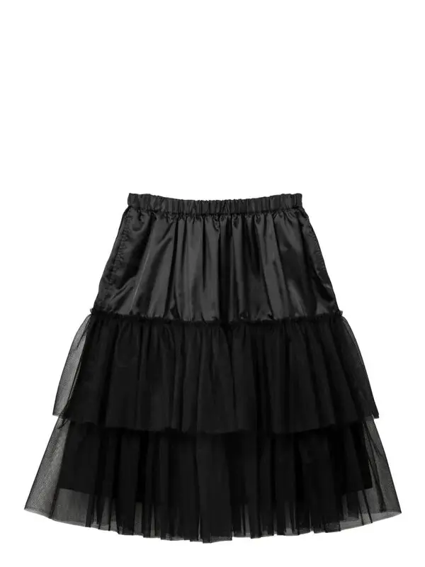 Comme Des Garçons Tiered Midi Skirt - Black