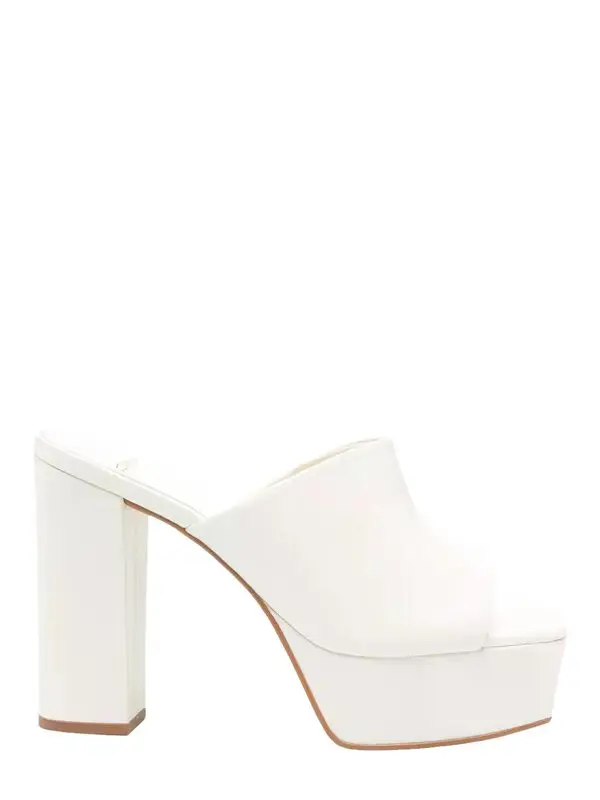 ANDREA CARRANO Platform Mules - White
