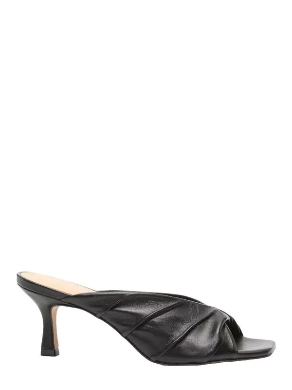 ANDREA CARRANO Twisted-strap Mules - Black