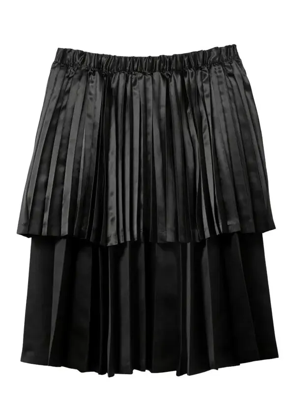 Comme Des Garçons Pleated Midi Skirt - Black