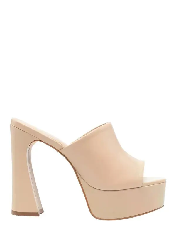 ANDREA CARRANO Platform Mules - Neutrals