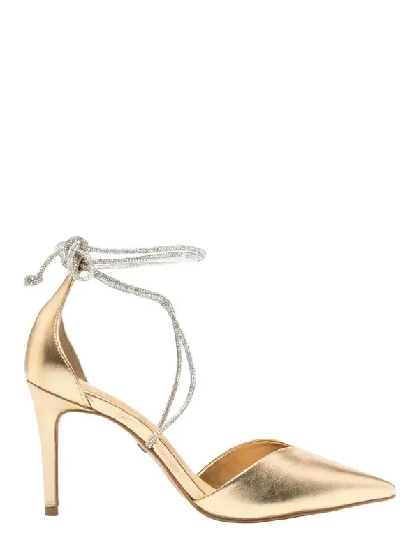 ANDREA CARRANO Tie-ankle Heeled Pumps - Gold