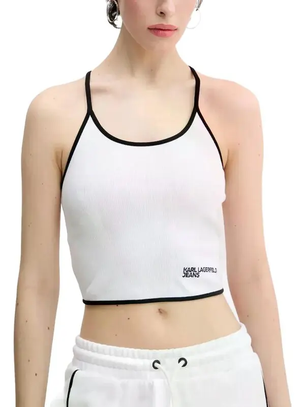 Karl Lagerfeld Logo-detail Tank Top - White