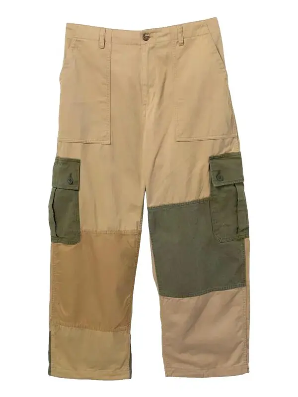 Comme Des Garçons Patchwork Cargo Trousers - Neutrals