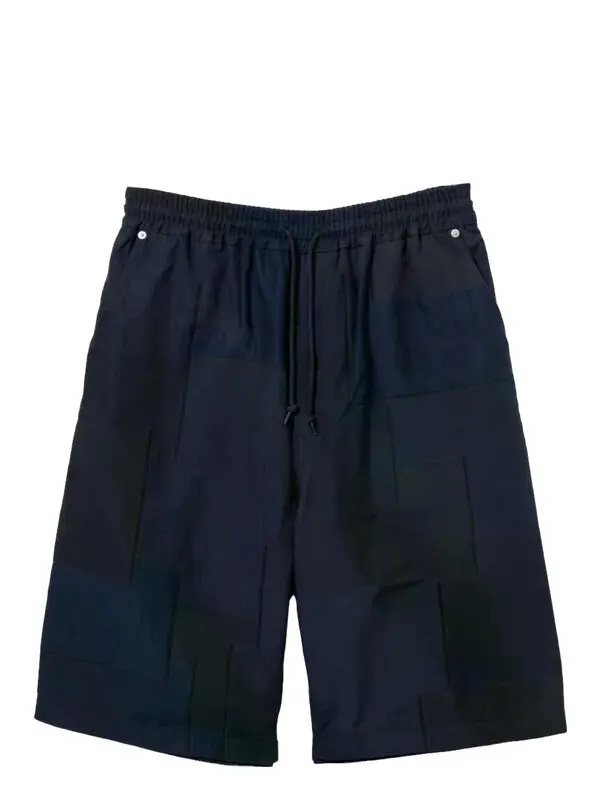 Comme Des Garçons Patchwork Shorts - Blue