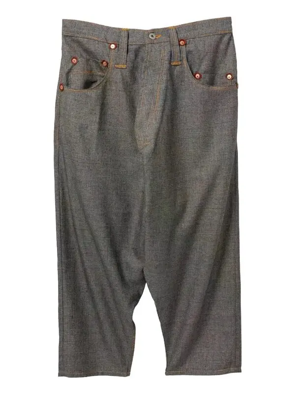 Junya Watanabe Levi's Cropped Check Trousers - Brown