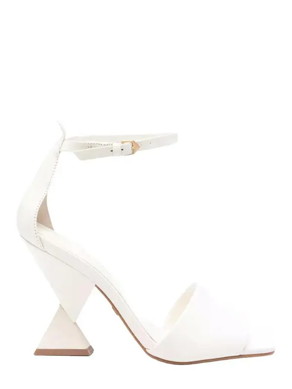 ANDREA CARRANO Sculpted-heel Sandals - Neutrals