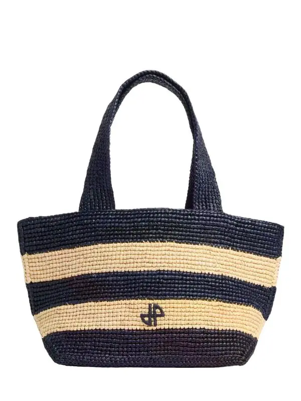 PATOU Pm Trapeze Striped Tote Bag - Blue