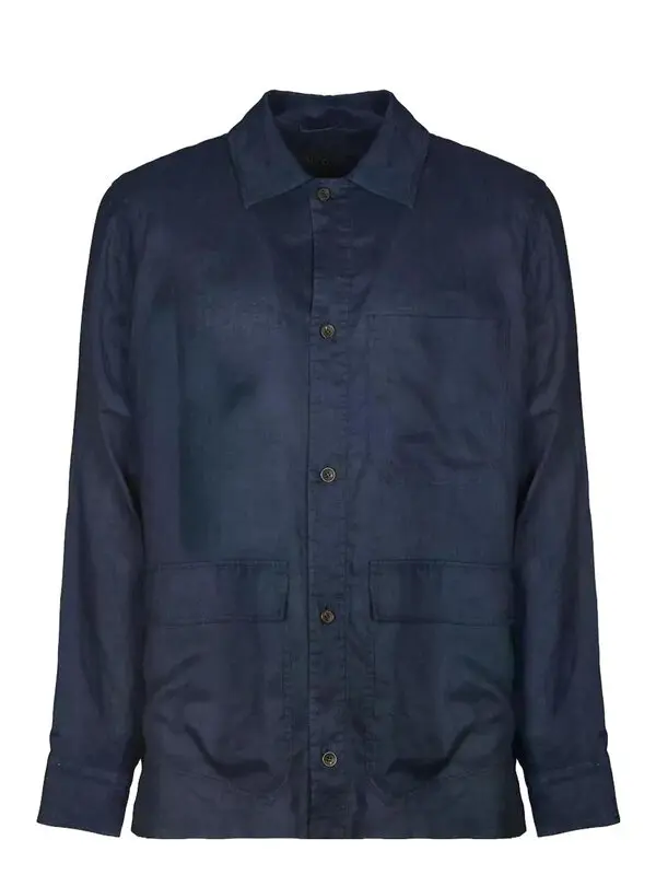 PALTO' Button Pockets Jacket - Blue
