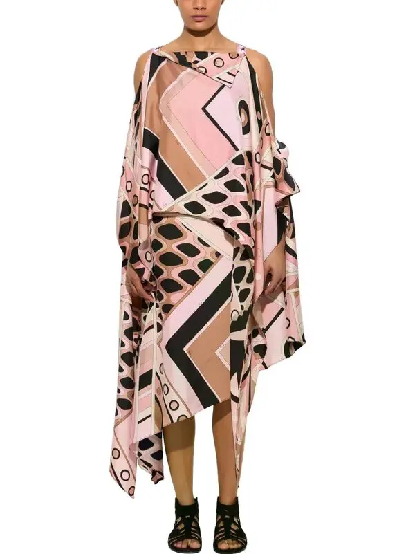 Emilio Pucci Vivara Print Silk Dress - Pink
