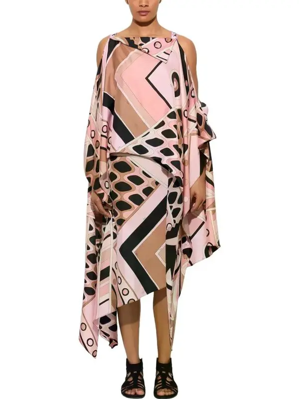 Emilio Pucci Vivara Print Silk Dress - Pink
