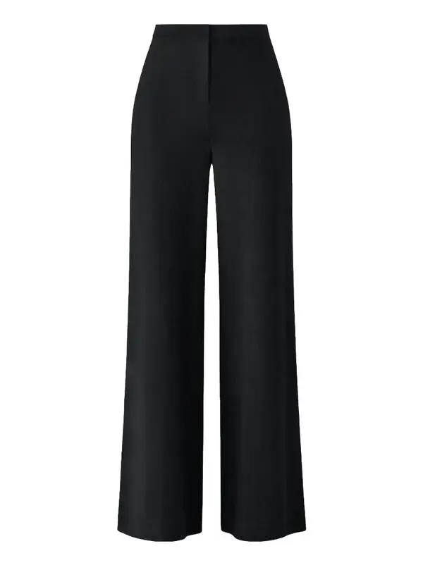 GLORIA COELHO High-waisted Wide-leg Trousers - Black