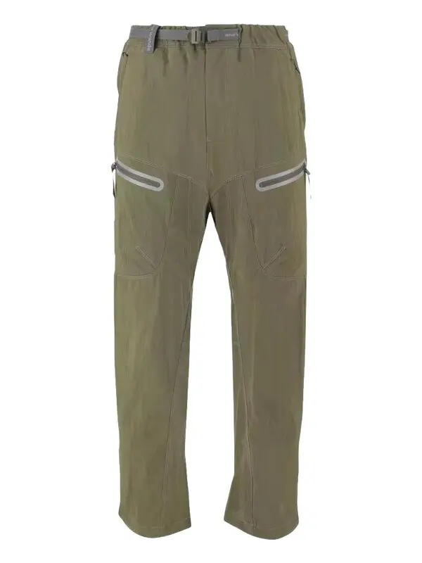 AND WANDER Zip-pockets Trousers - Green