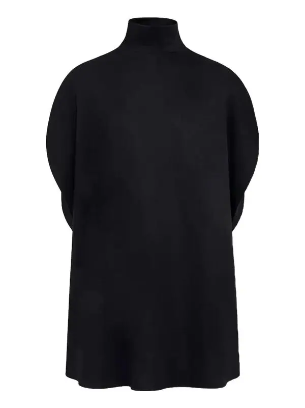 GLORIA COELHO Turtleneck Top - Black
