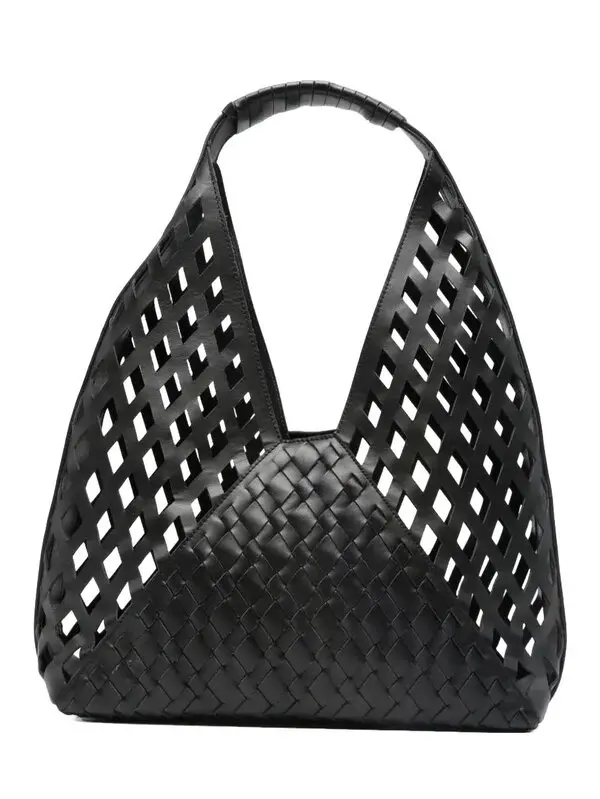 VIC MATIE Woven-design Tote Bag - Black