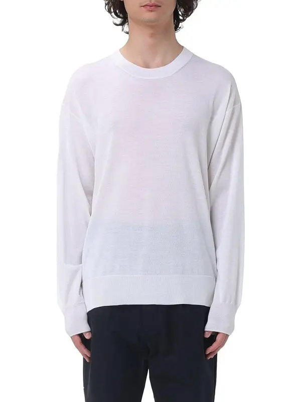 Ami Fine Knit Crewneck Sweater - Cream