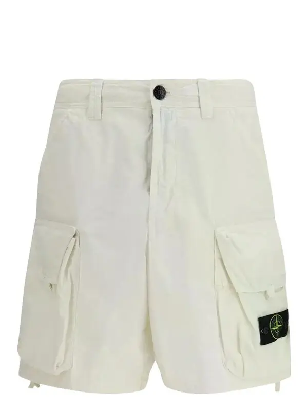 Stone Island Bermuda Wide Leg Shorts - Neutrals