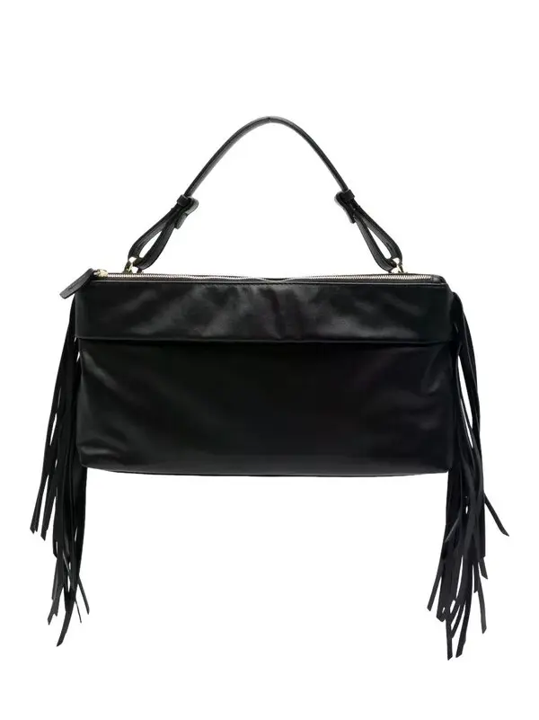 LORISTELLA Fringed Shoulder Bag - Black