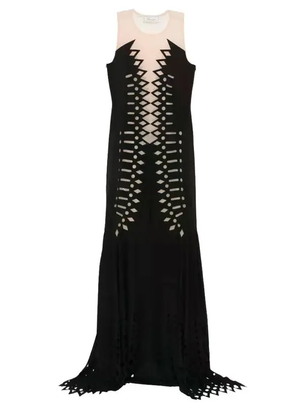 Blumarine Cutout Sleeveless Maxi Dress - Black