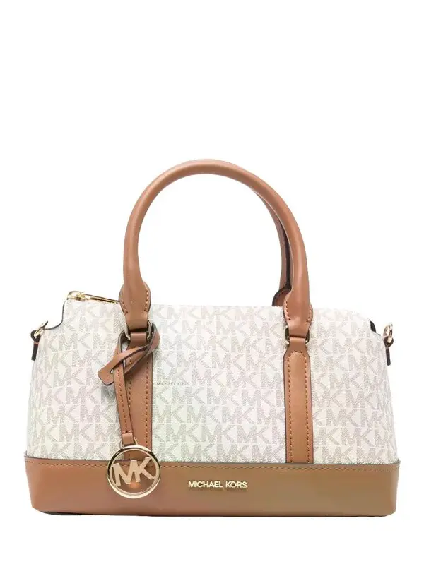 Michael Kors Small Andie Logo-charm Tote Bag - Neutrals
