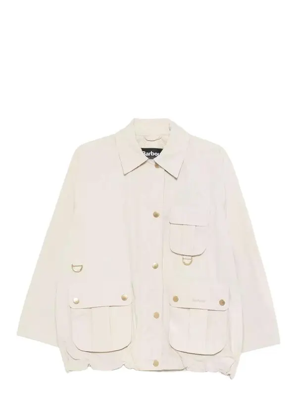 Barbour Showerproof Flap-pocket Button Coat - Neutrals