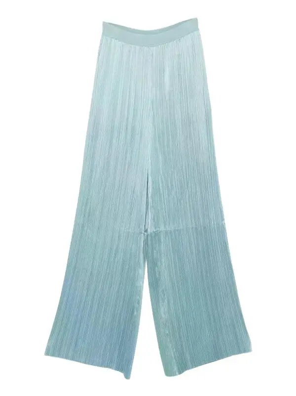 JOSEPH Plissé Palazzo Pants - Blue