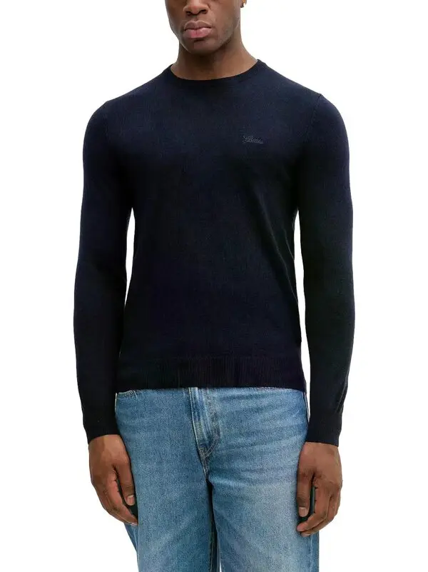 Guess Crewneck Long-sleeve Sweater - Blue