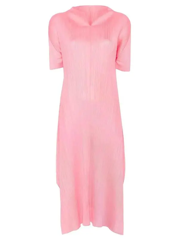 Issey Miyake Monthly Colors: March Pleated Midi Dress - Pink