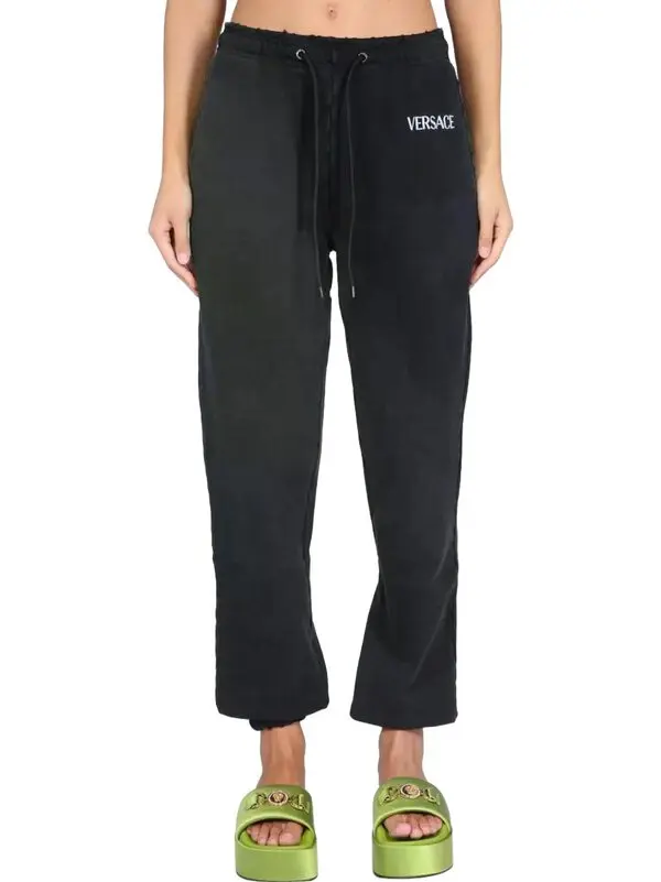 Versace Logo-detail Track Pants - Black