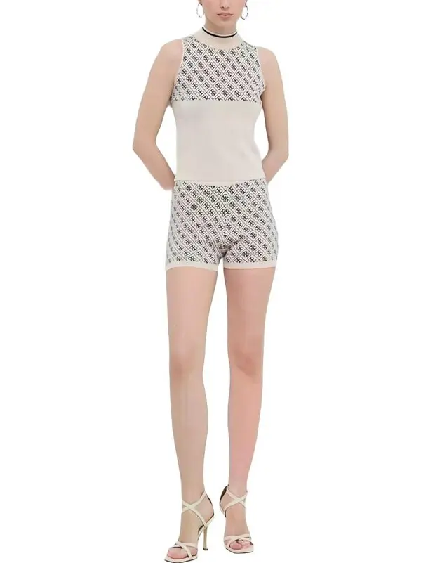 Guess Patterned High-neck Top - Neutrals