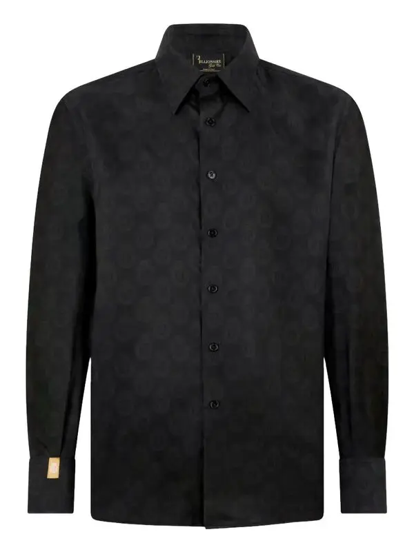 BILLIONAIRE Patterned Silk Shirt - Black